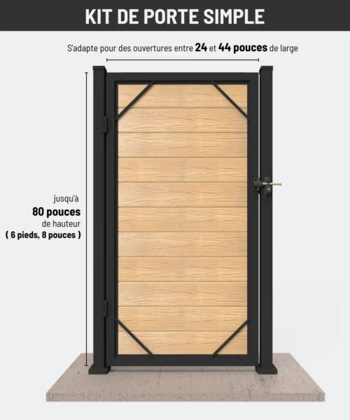 Porte simple en composite — Boutique mon Patio
